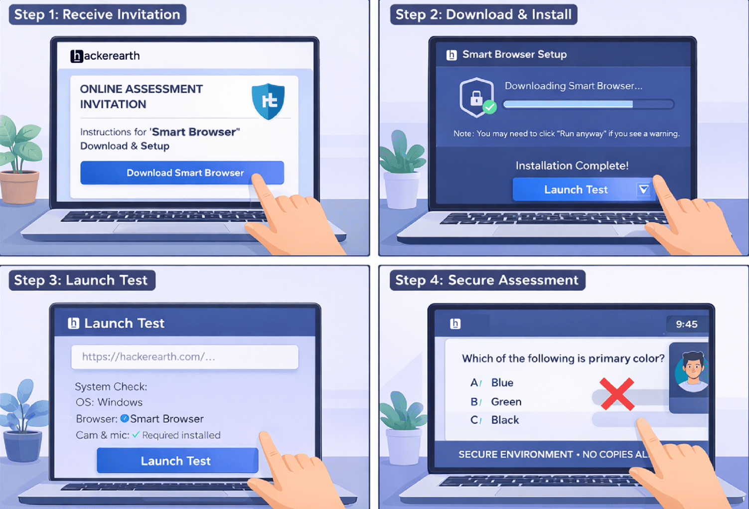 Advanced proctoring settings - Smart Browser